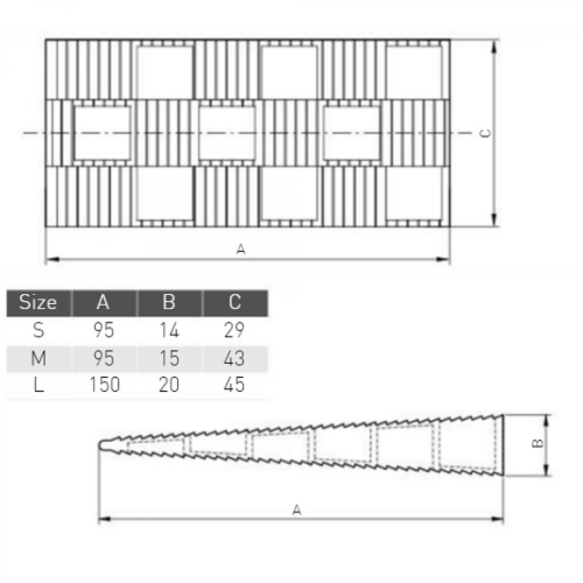 Mounting wedge - from 1.80€