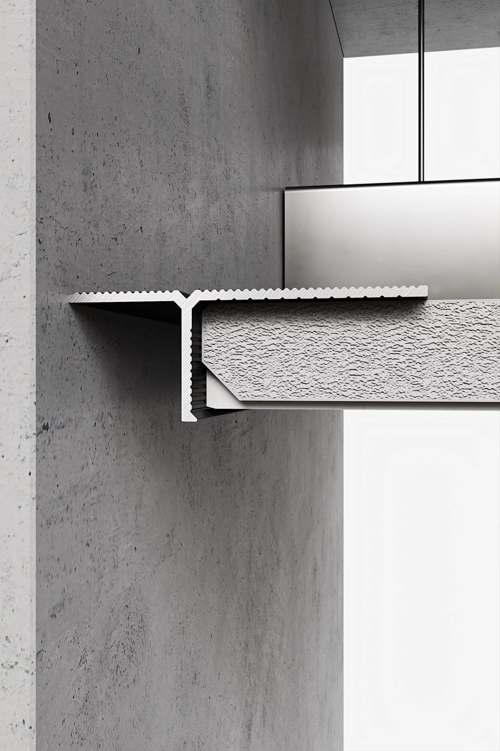 Shadow profile for ceilings without lighting 3. type, 1 metre - from 27.00€